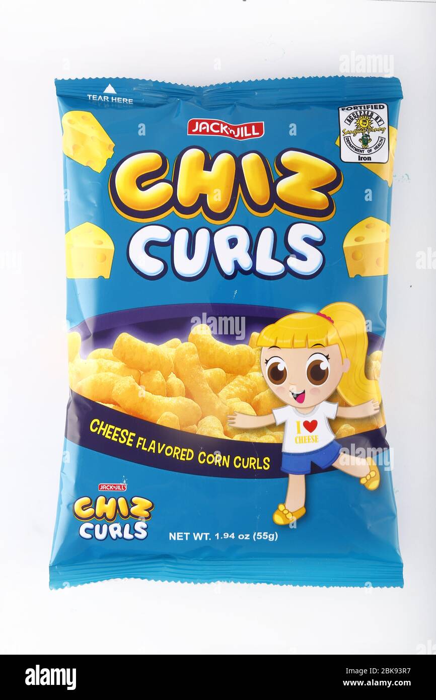 Antipolo City, Philippines - February 6, 2019: Bag of Chiz Curls snack ...