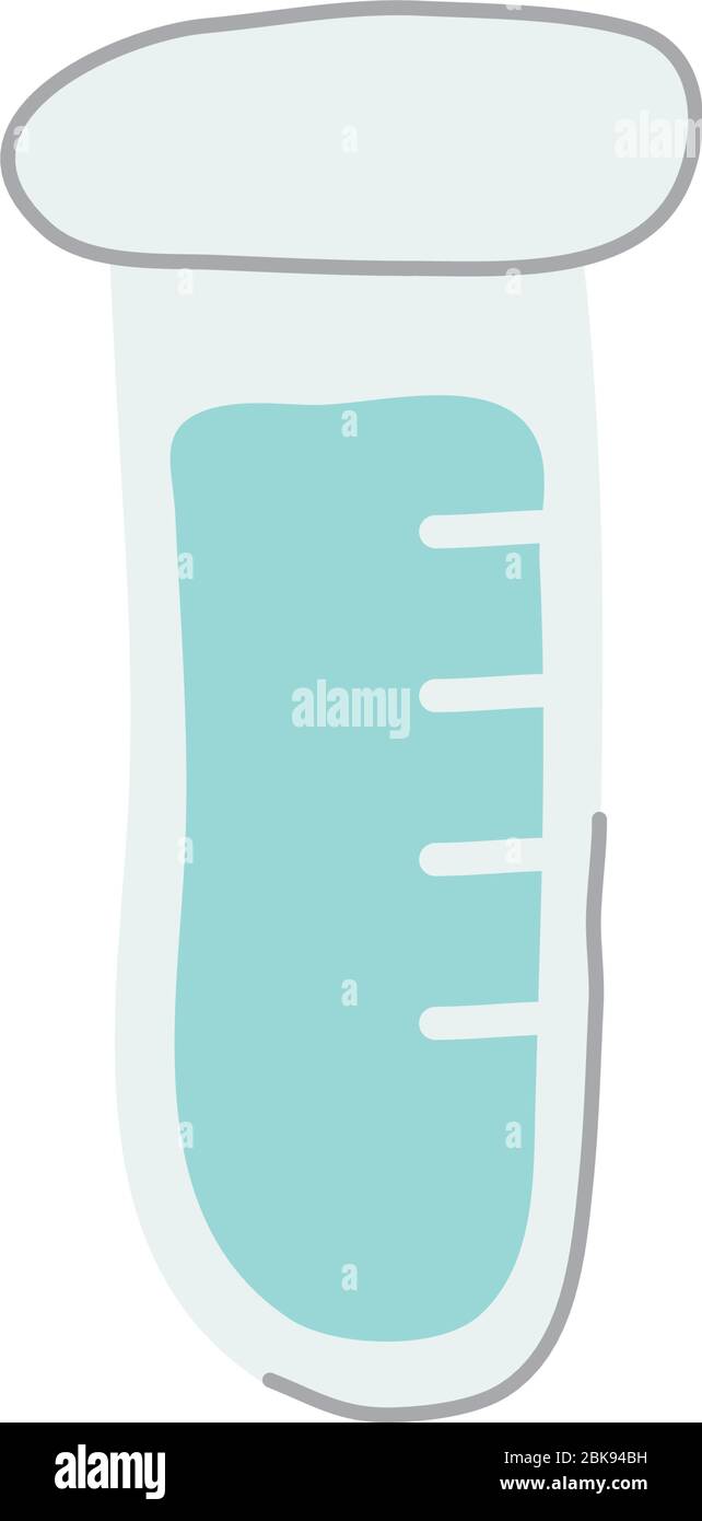 test tube icon over white background, line style, vector illustration ...