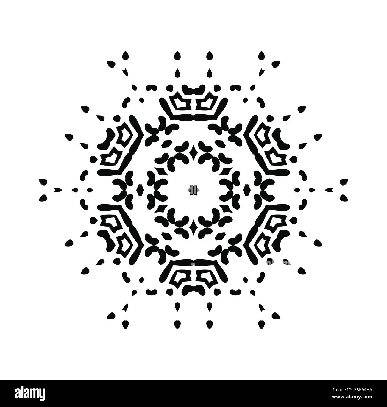 Round ornament pattern. Geometric ornament made in vector Stock Vector ...