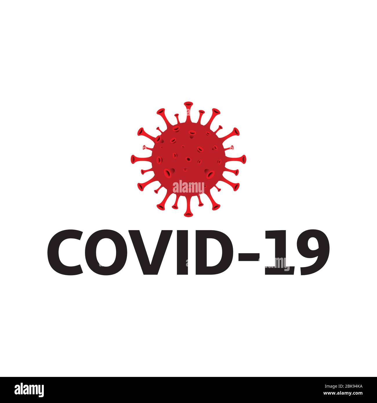 New Coronavirus Covid-19 concept design logo vector illustration Stock ...