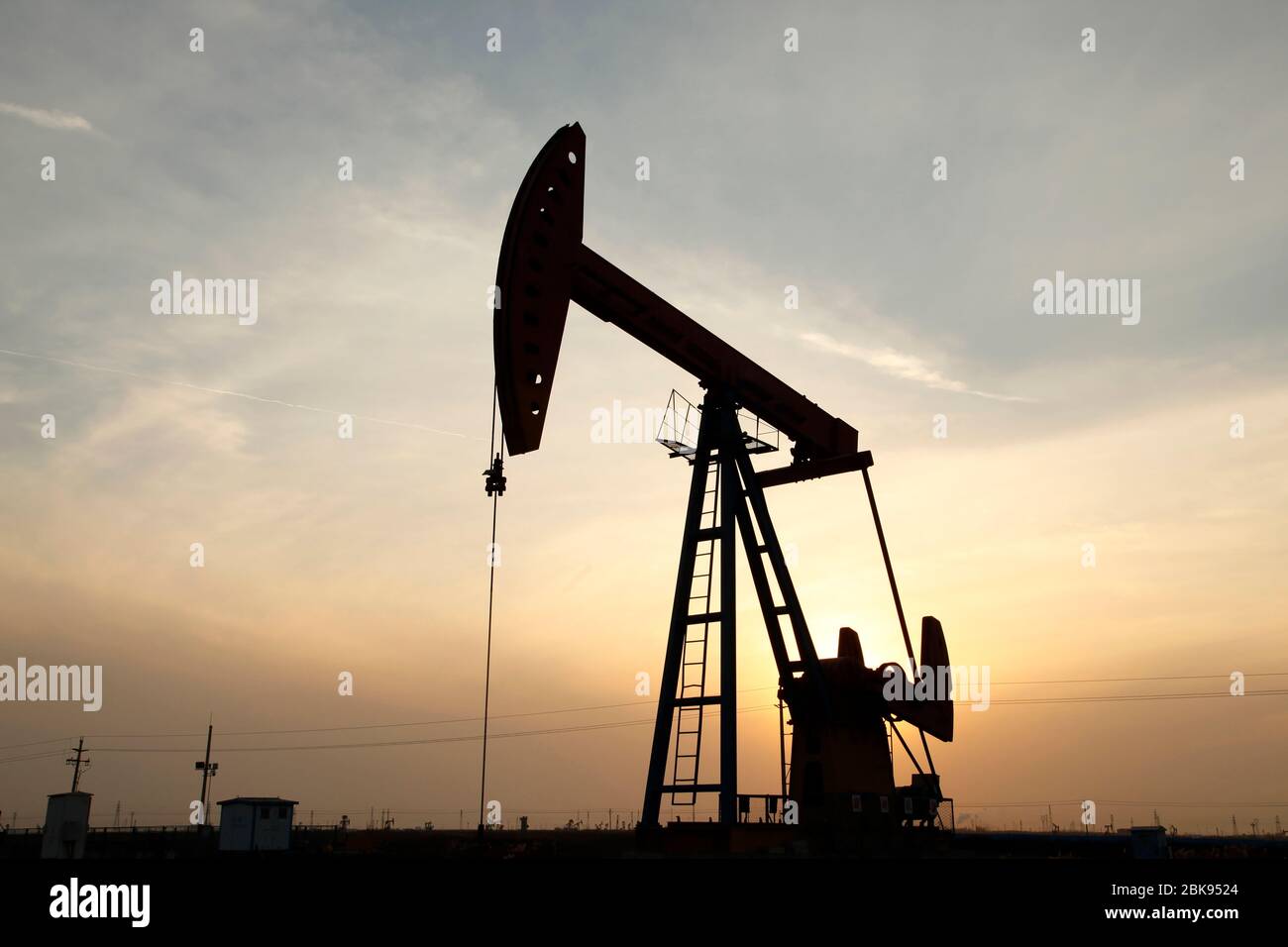 Beam pumping unit, also called a crank balanced beam pumping unit, the ...