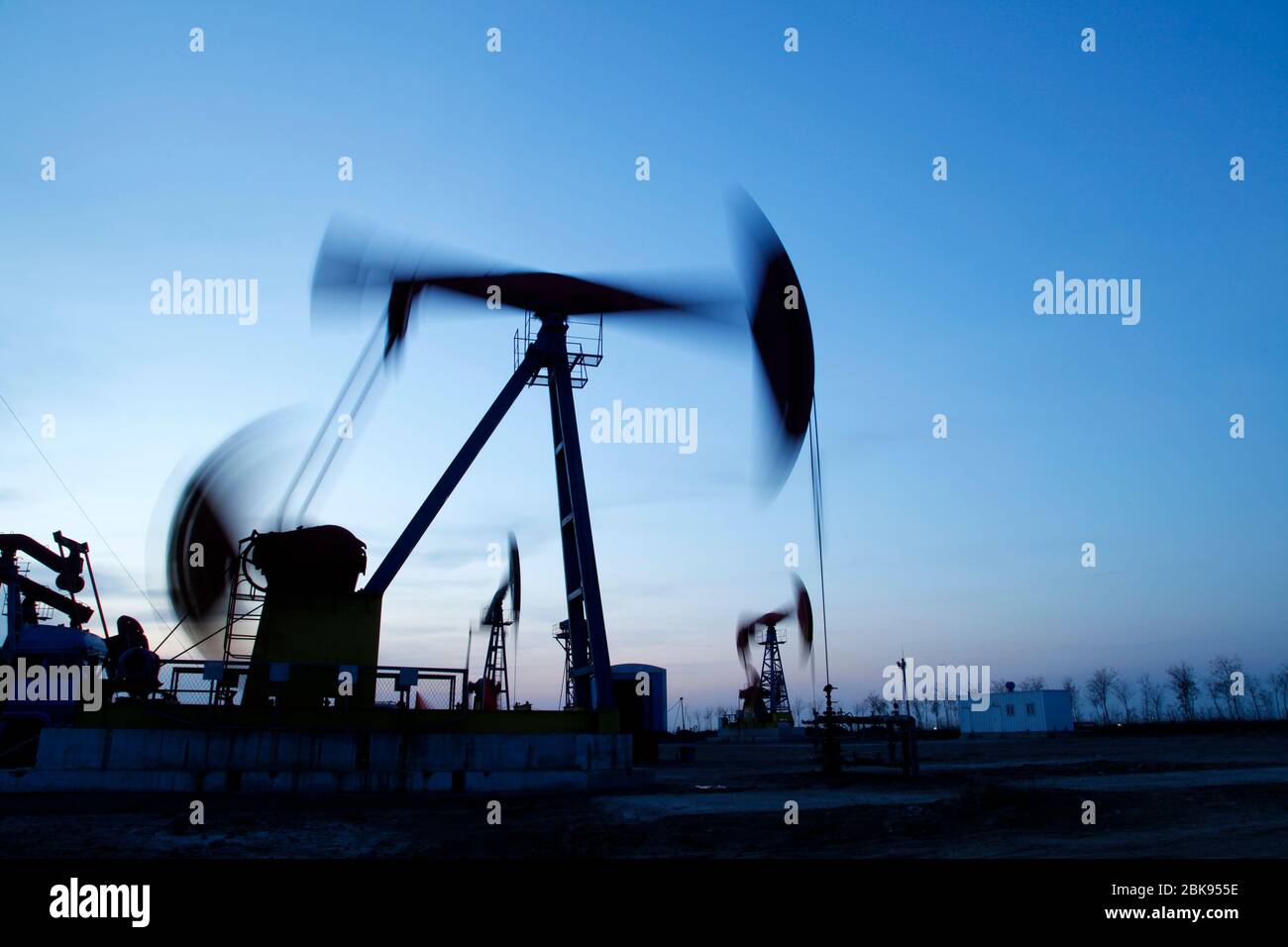 Beam pumping unit, also called a crank balanced beam pumping unit, the ...