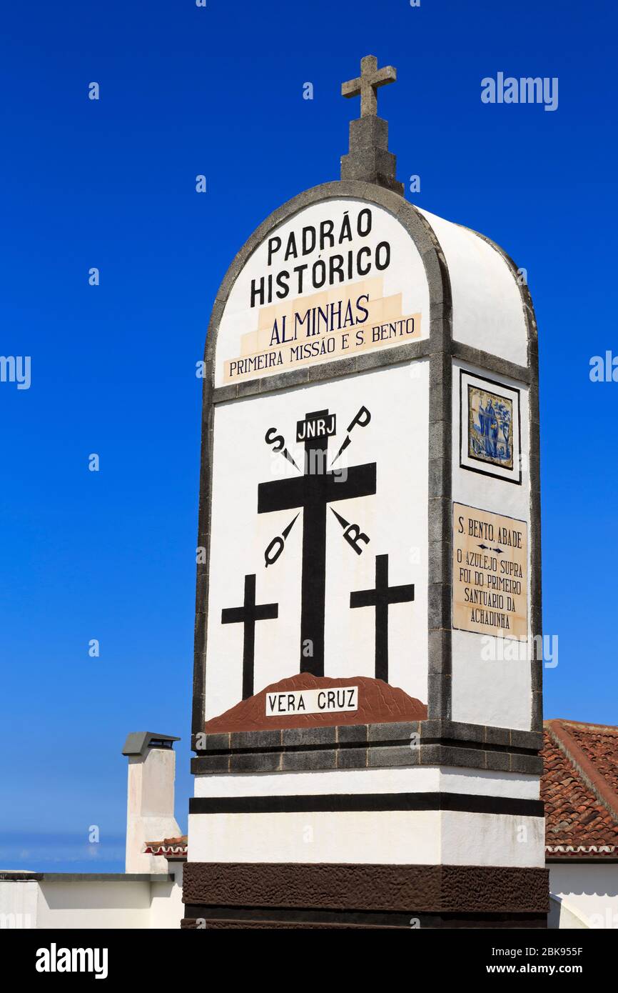 Monument, Achadinha Village, Sao Miguel Island, Azores, Portugal ...