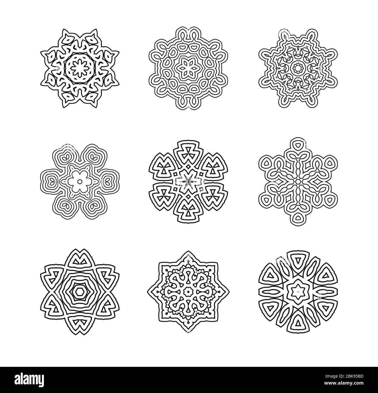 Geometric ornament made in vector. Circular pattern of traditional ...