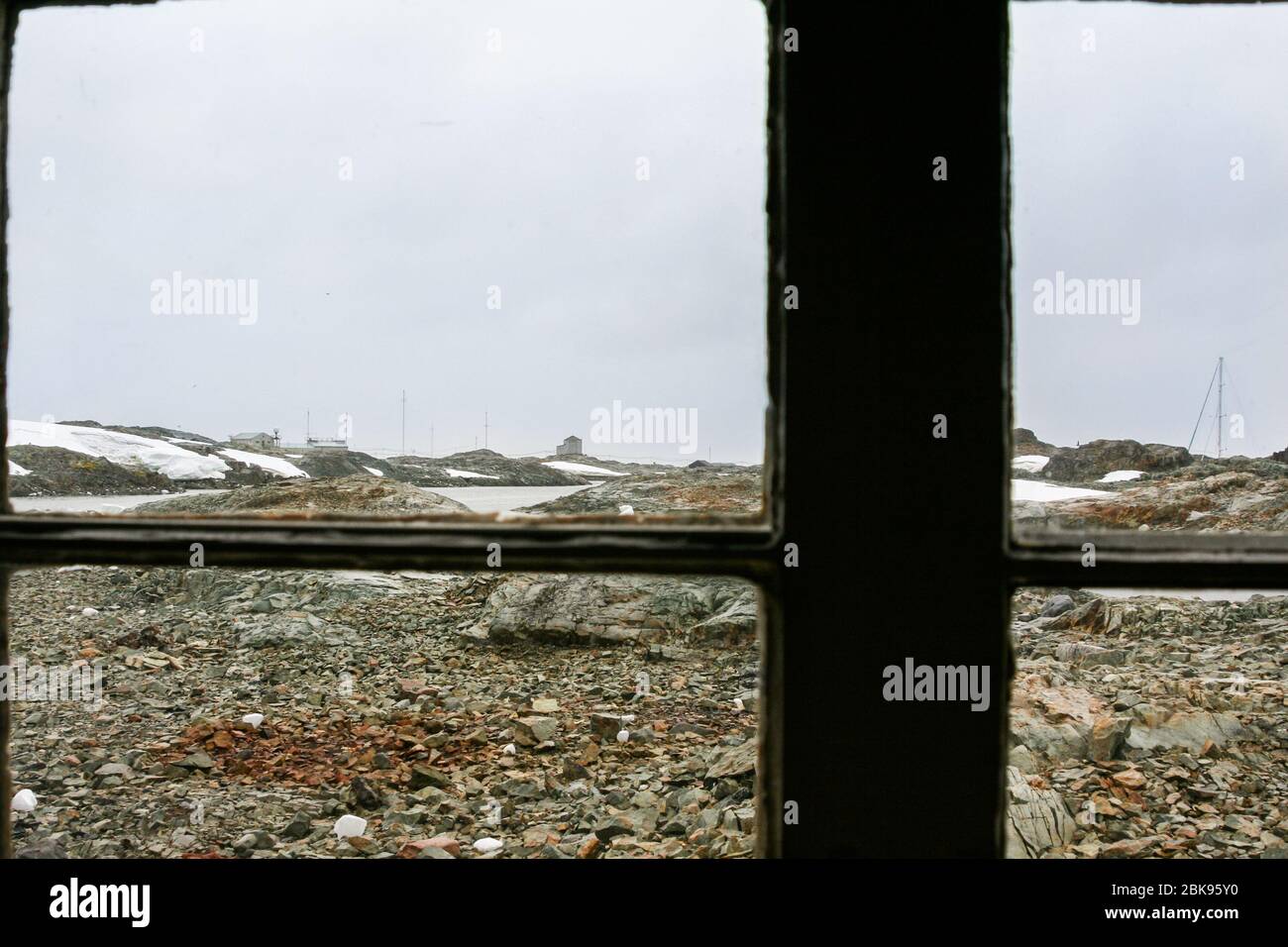 View of Vernadsky Station from the Wordie House, the historic British ...