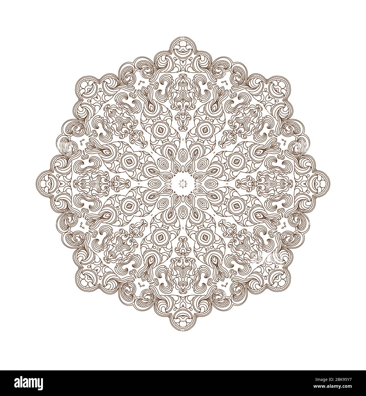 Circular pattern. Set of round and circle ornament patterns Stock ...