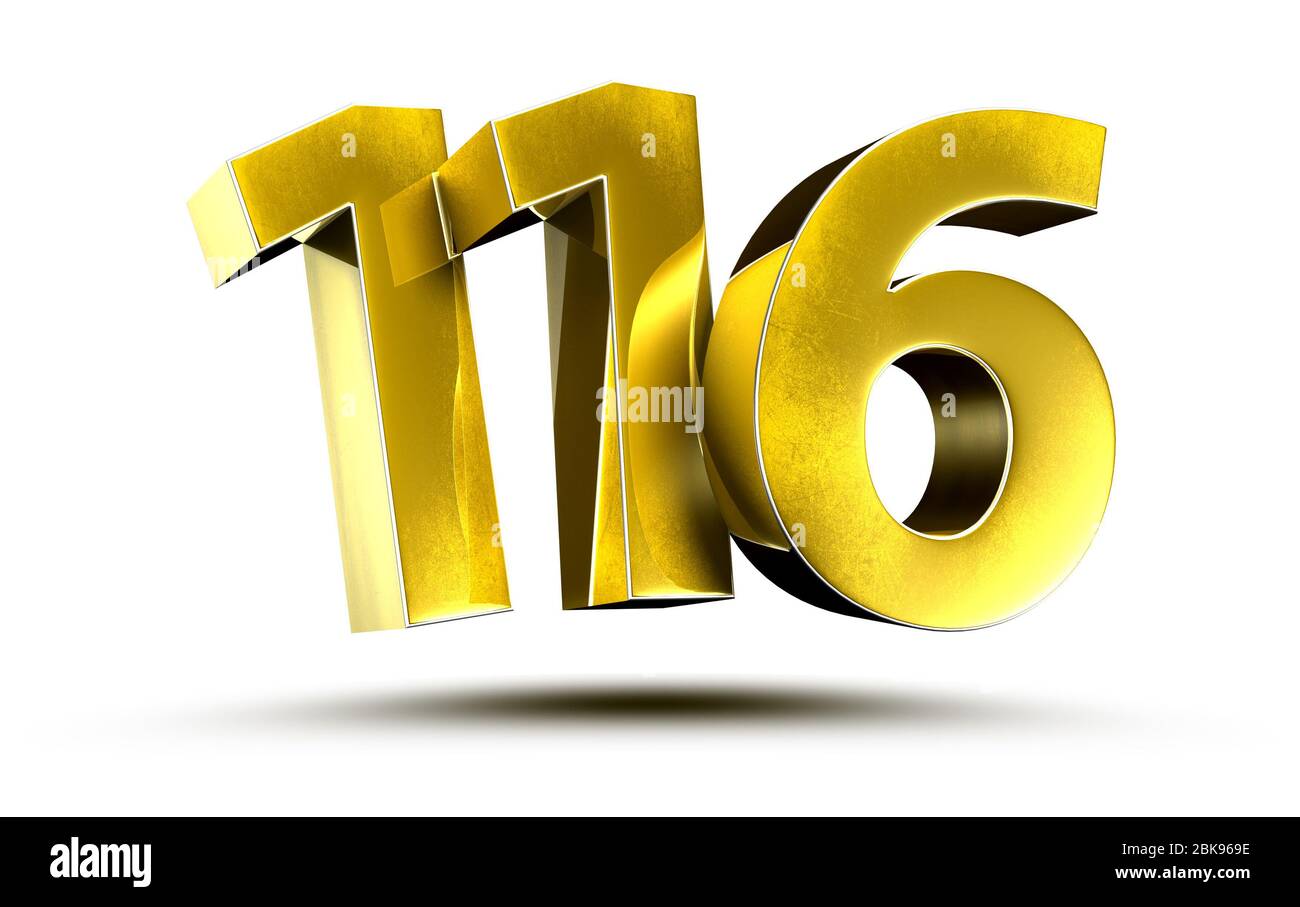 3d number 116 hi-res stock photography and images - Alamy