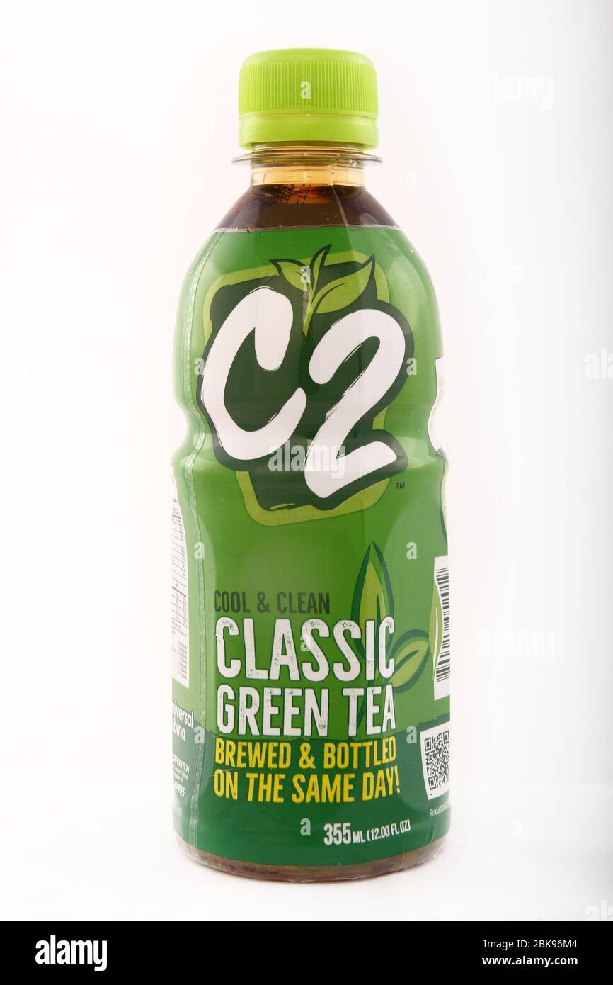 Antipolo City, Philippines - February 6, 2019: Bottle of C2 flavored ...