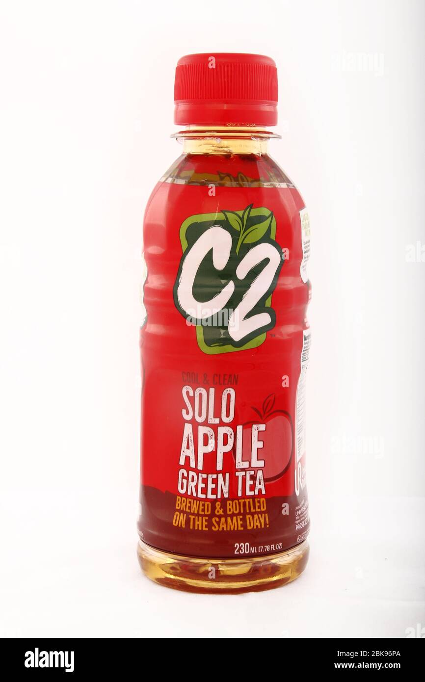 Antipolo City, Philippines - February 6, 2019: Bottle of C2 flavored ...
