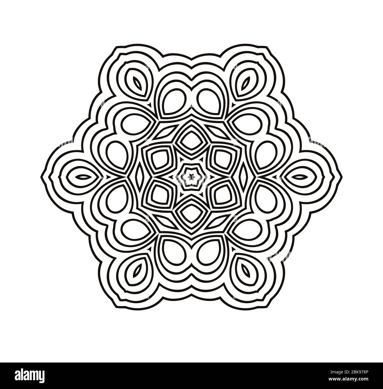 Circular pattern. Set of round and circle ornament patterns Stock ...