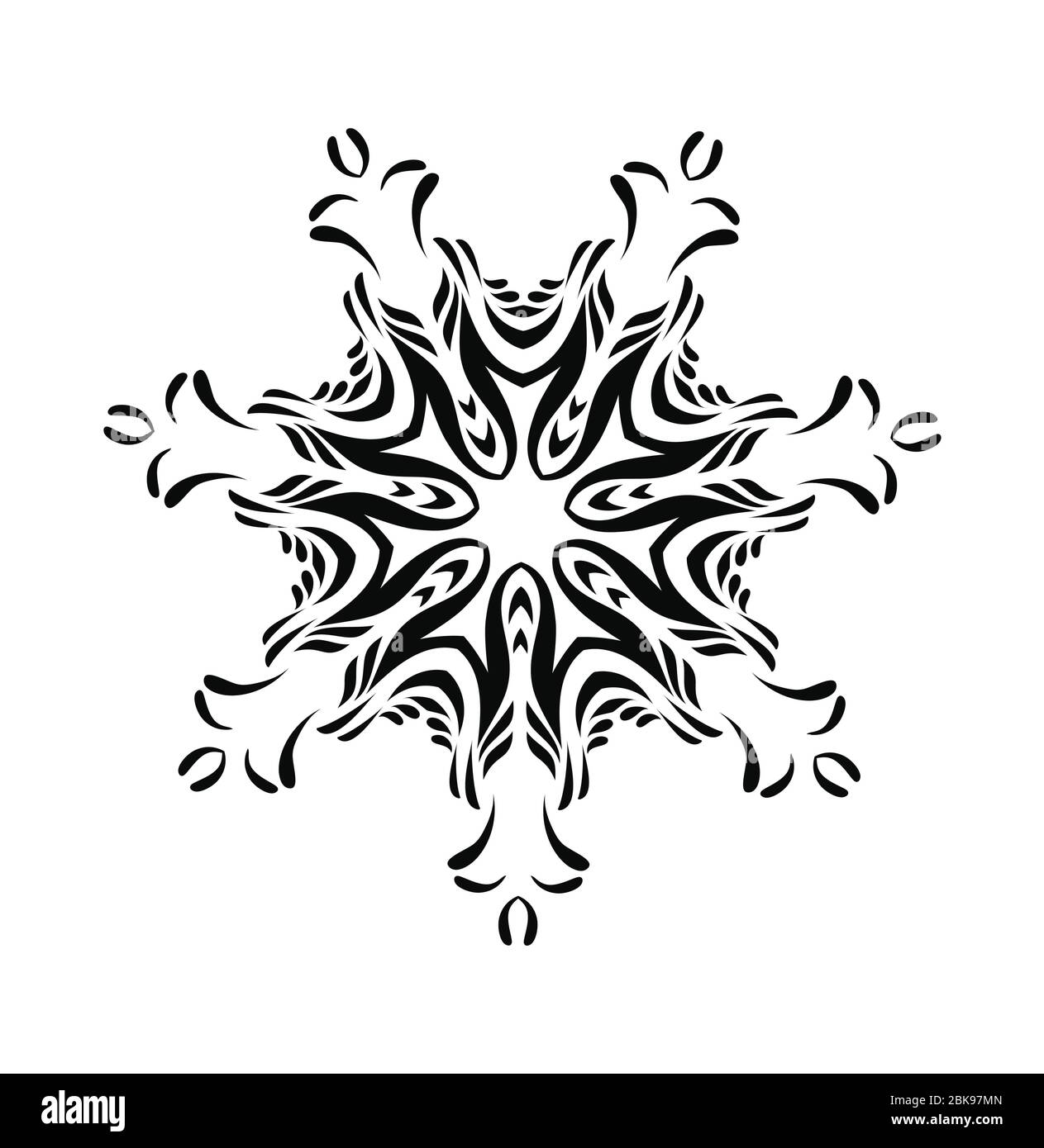 Round ornament pattern. Geometric ornament made in vector Stock Vector ...