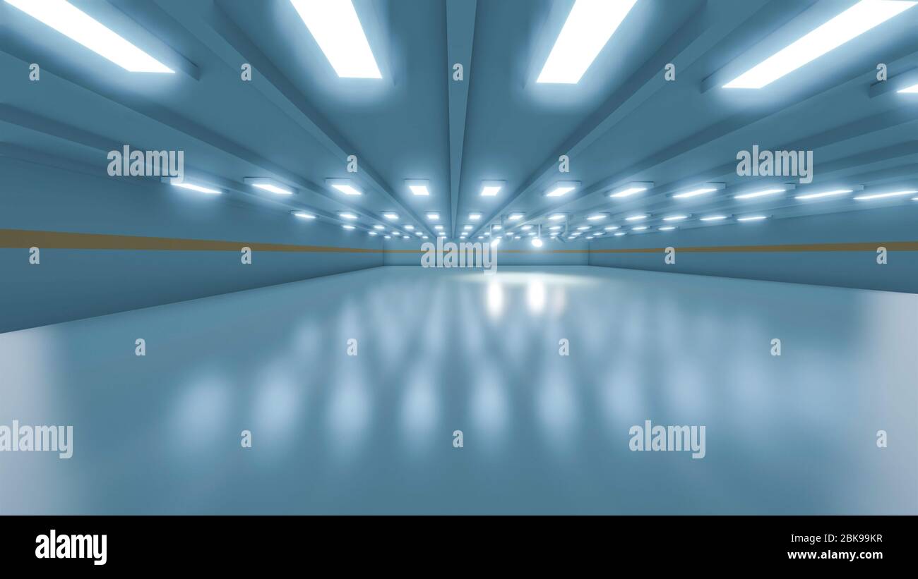 3d rendering interior empty factory space Stock Photo - Alamy