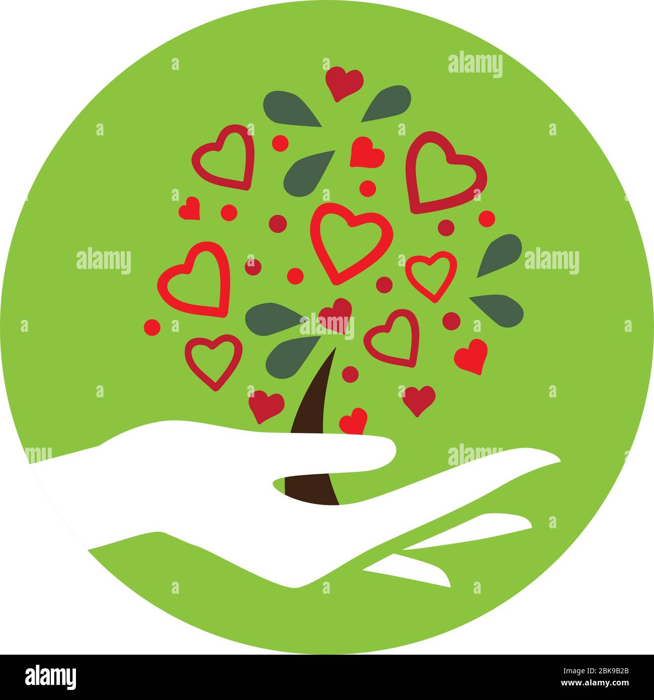 Hand holding seed sprout Stock Vector Images - Alamy