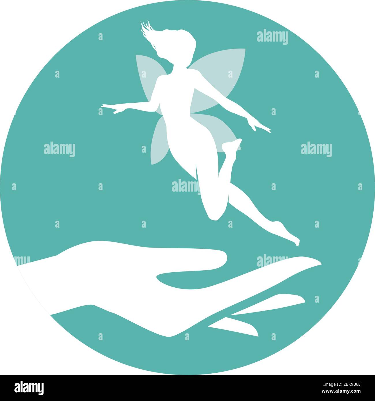 hand holding miniature angel Stock Vector Image & Art - Alamy