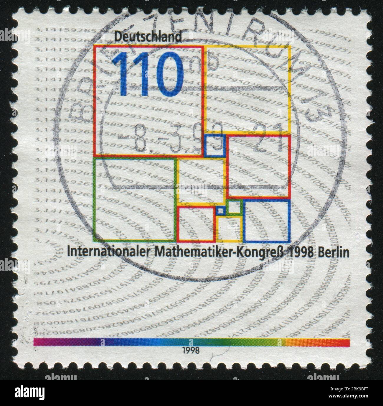 GERMANY- CIRCA 1998: stamp printed by Germany, shows square, Congress ...