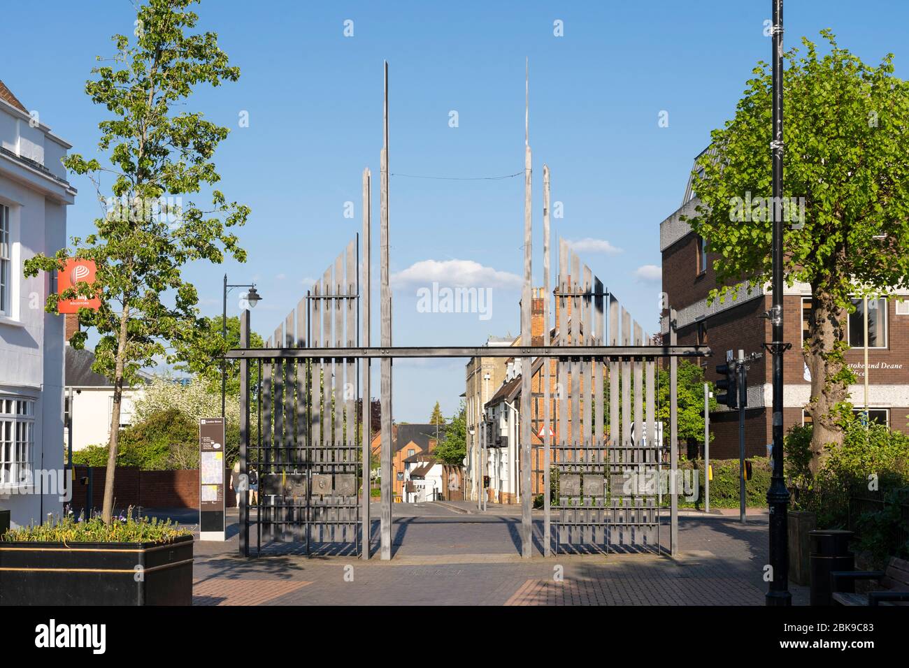 ‘The Triumphal Gates’ gateway herald the entrance to Basingstoke town ...
