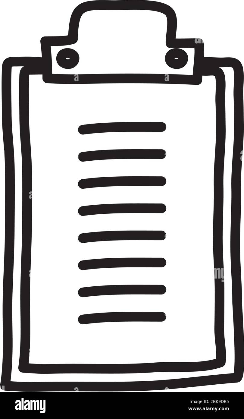 clipboard icon over white background, line style, vector illustration ...