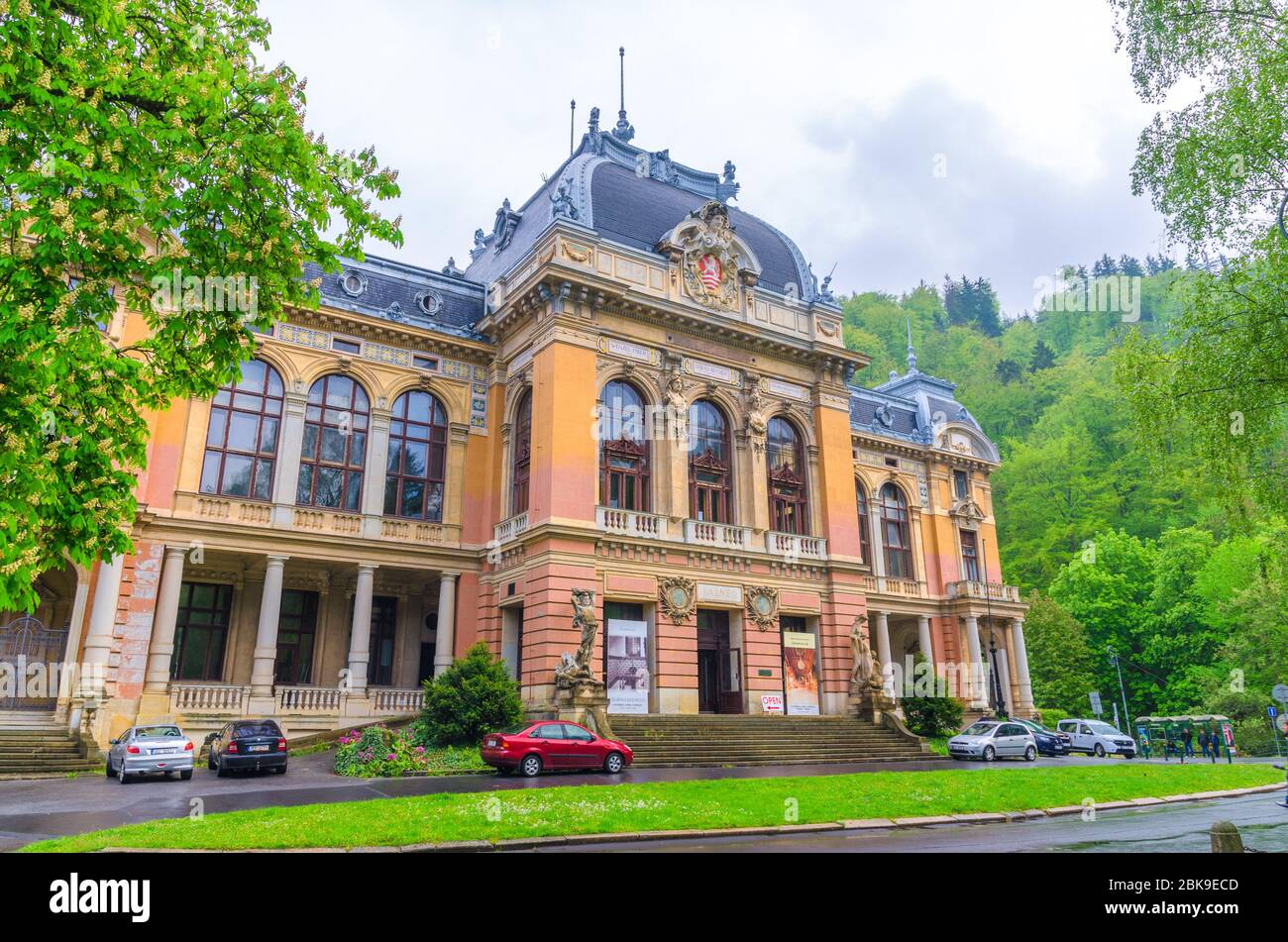 Karlovy Vary, Czech Republic, May 11, 2019: Kaiserbad Spa Imperial Bath ...