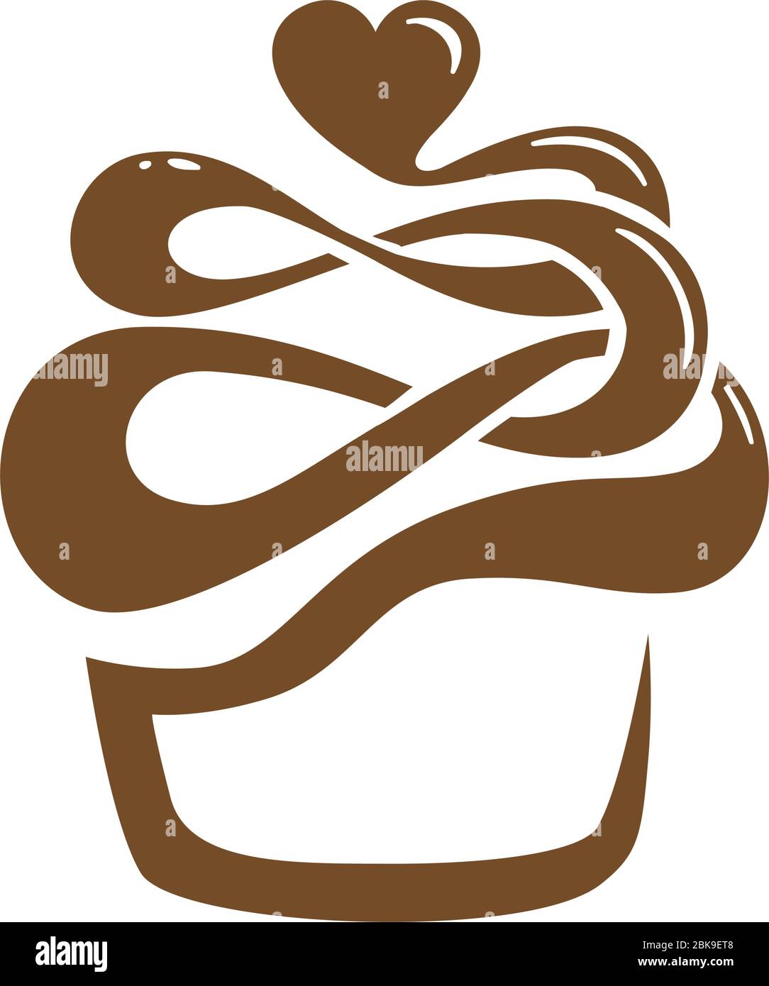 Chocolate cake cup bar Stock Vector Images - Alamy