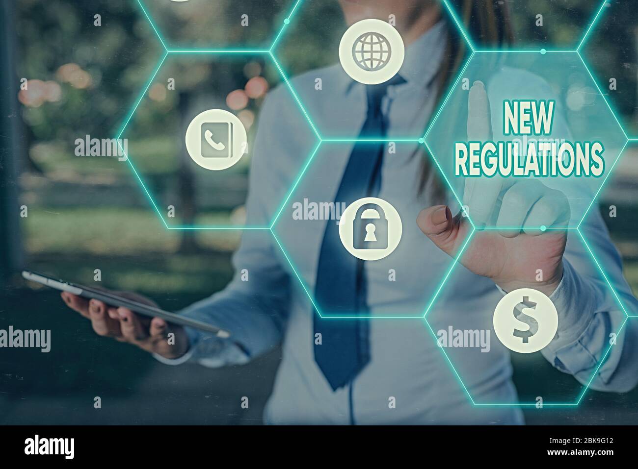 Text sign showing New Regulations. Business photo text Regulation ...