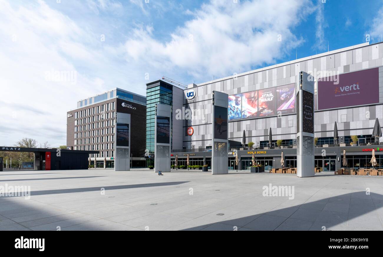 Deserted Mercedes square in Berlin Friedrichshain Stock Photo - Alamy