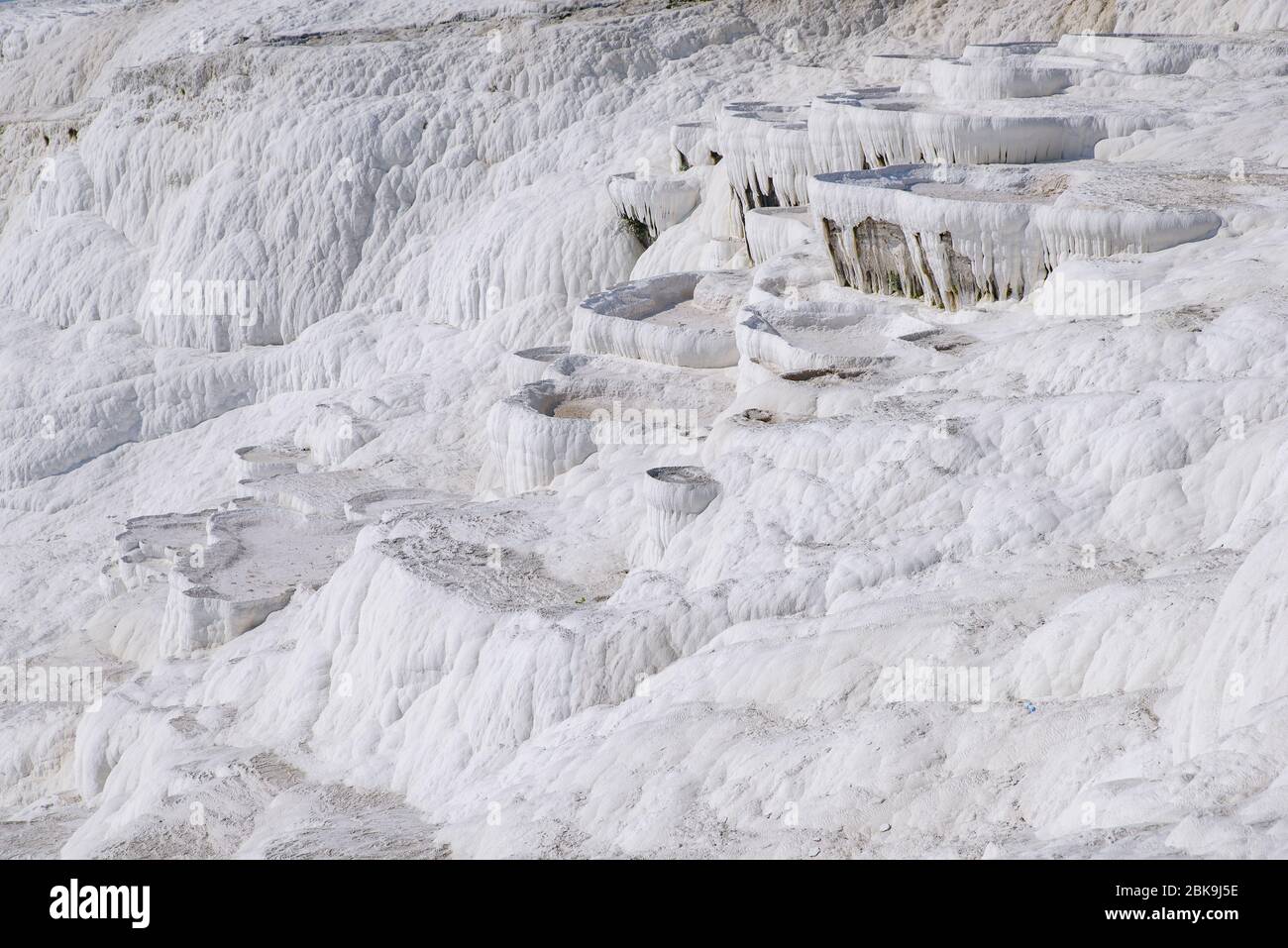 Travertine terrace formations at Pamukkale (cotton castle), Denizli ...