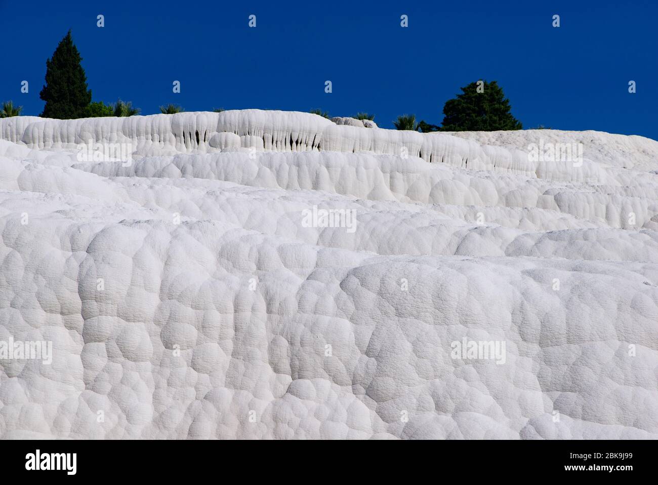 Travertine terrace formations at Pamukkale (cotton castle), Denizli ...