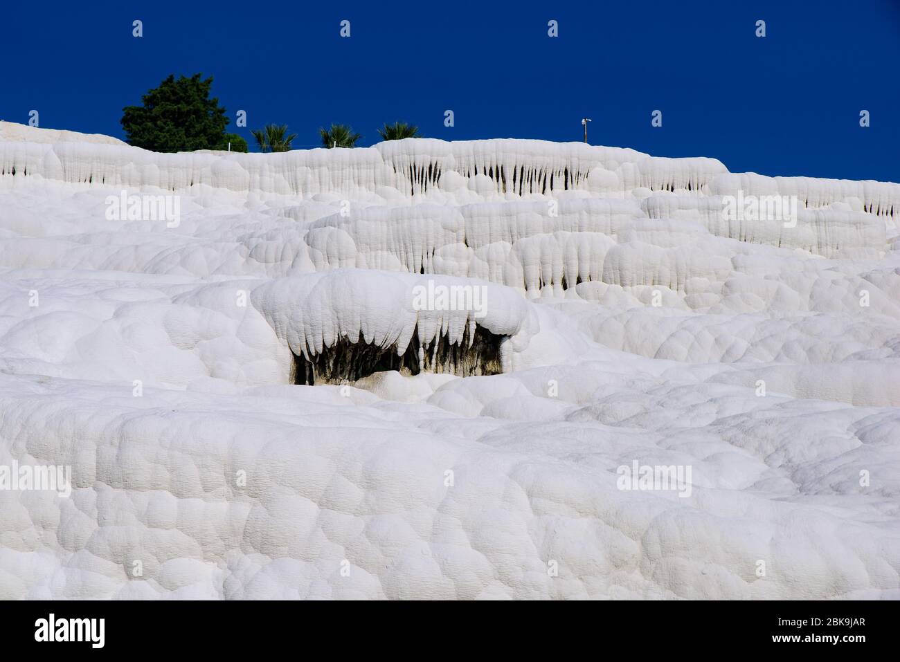 Travertine terrace formations at Pamukkale (cotton castle), Denizli ...