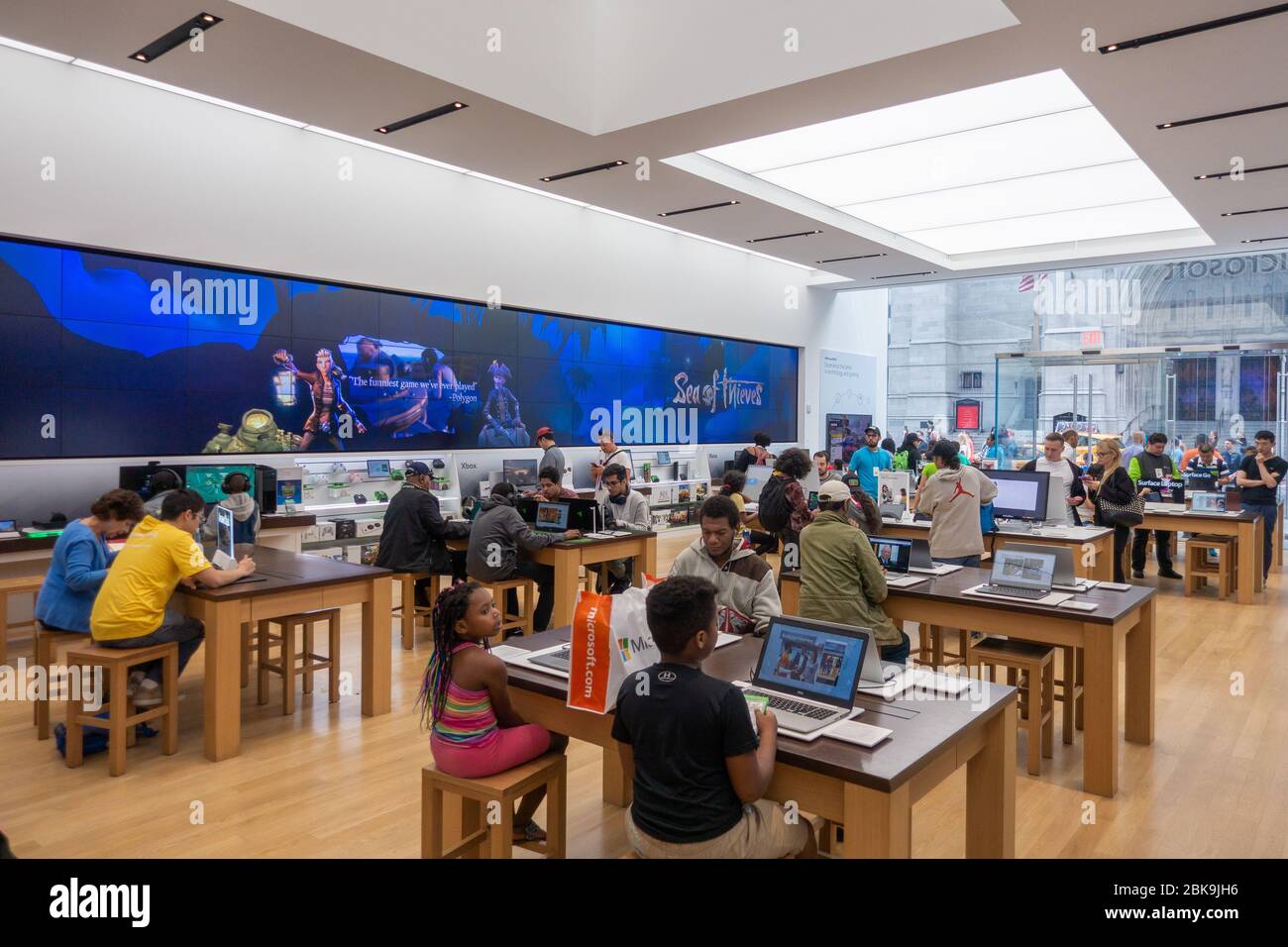 Microsoft store interior in 5th avenue in Manhattan Stock Photo - Alamy