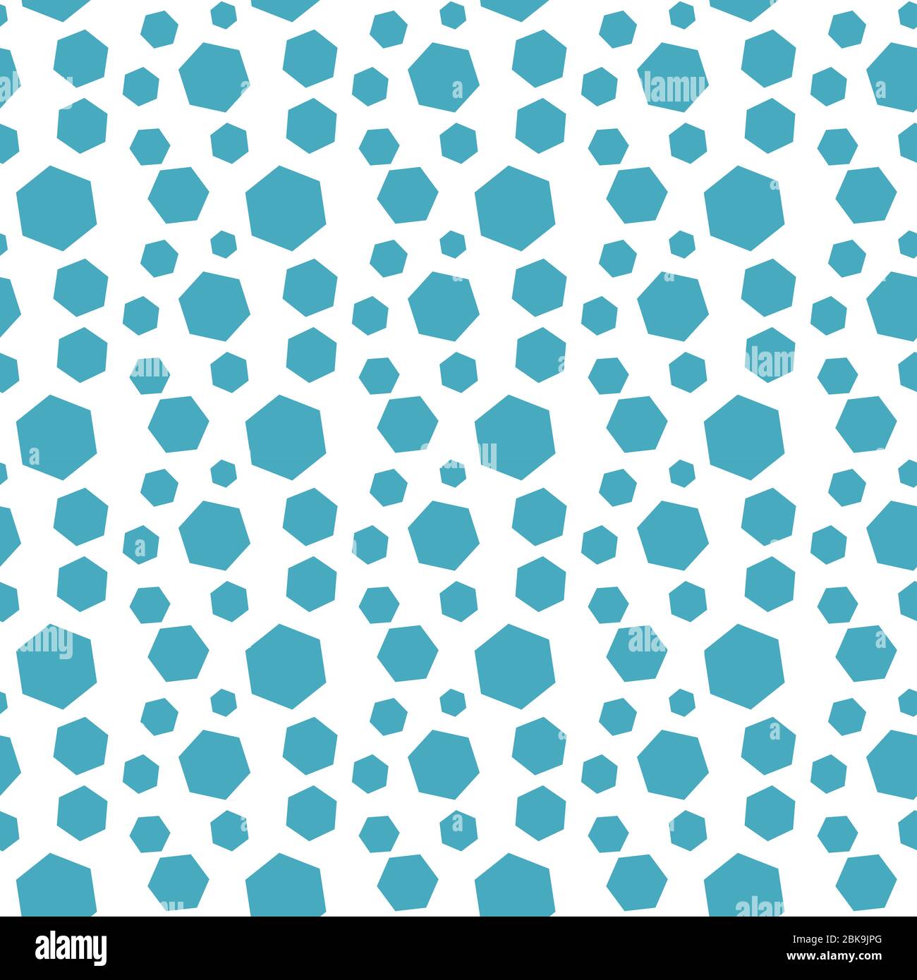 Seamless endless infinity pattern of geometric blue hexagon shapes ...