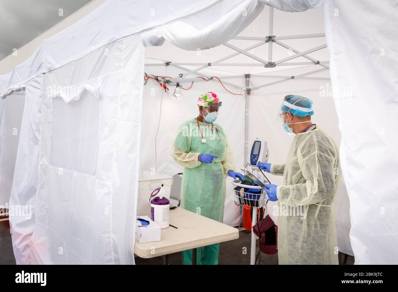 Healthcare providers test for CoVid19 and discuss antidote and testing ...