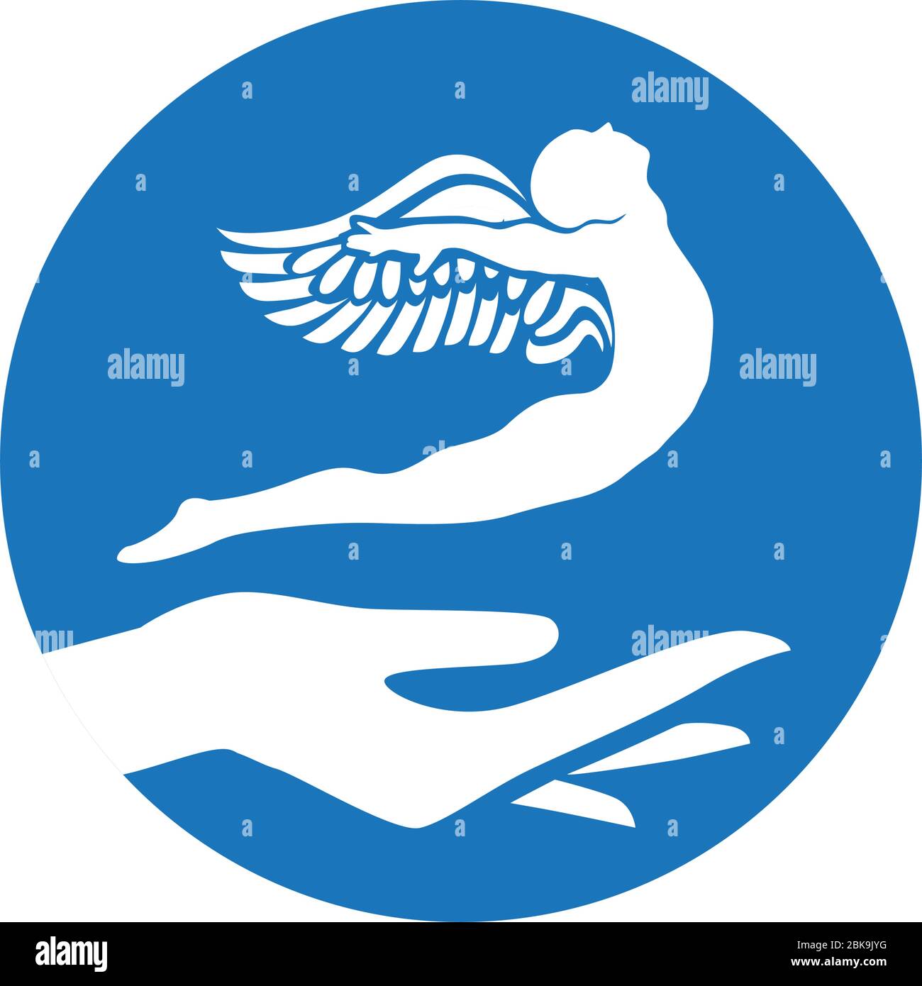 hand holding miniature angel Stock Vector Image & Art - Alamy