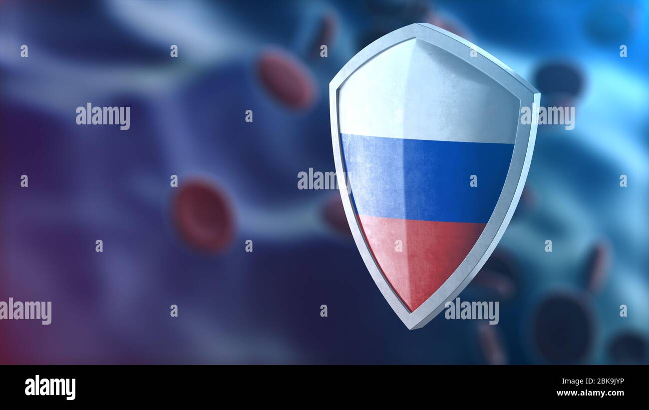 Security shield as virus protection concept. Coronavirus Sars-Cov-2 ...