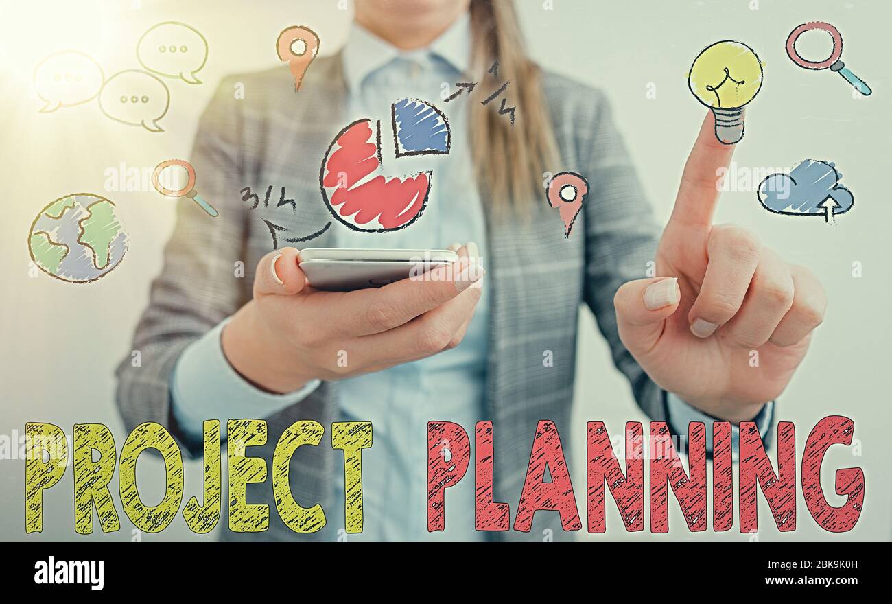 Conceptual hand writing showing Project Planning. Concept meaning ...