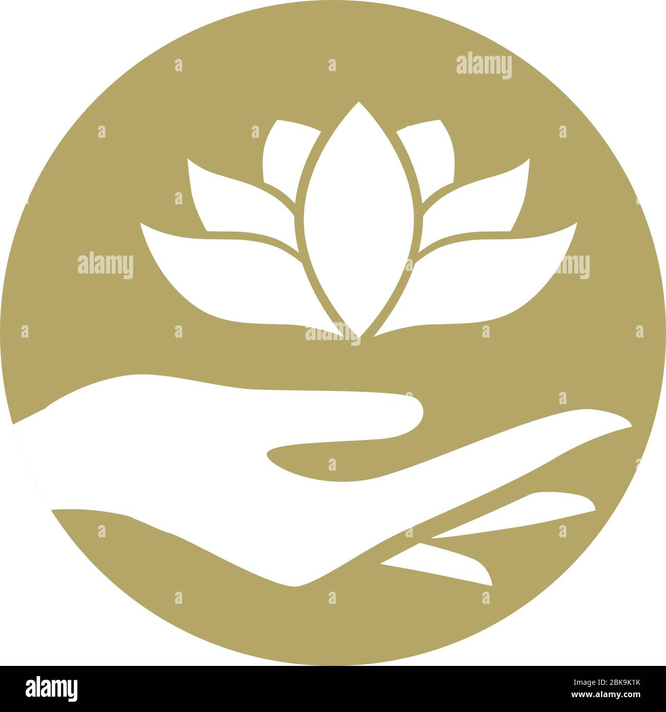 Hand holding lotus flower Stock Vector Images - Alamy