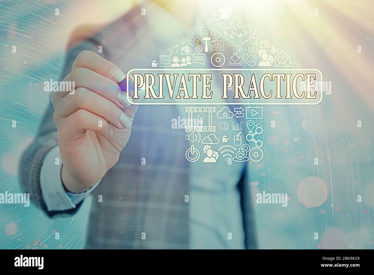 Writing note showing Private Practice. Business concept for work of ...