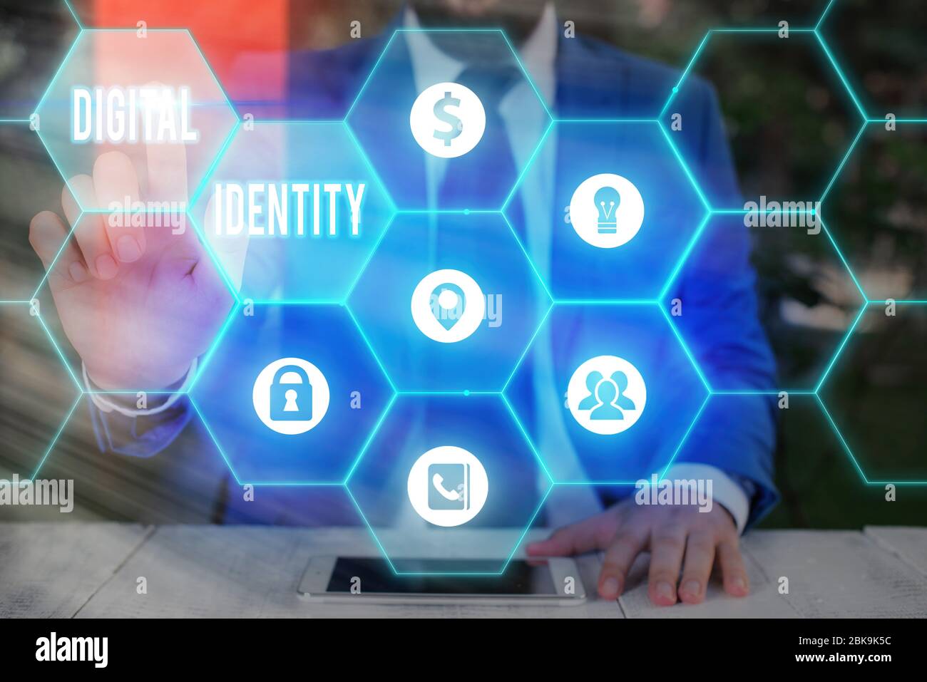 Conceptual hand writing showing Digital Identity. Concept meaning ...