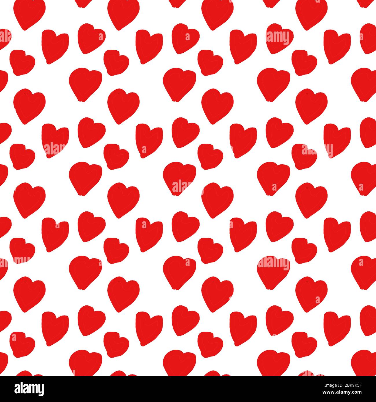 Seamless endless infinity pattern of geometric red heart shapes ...