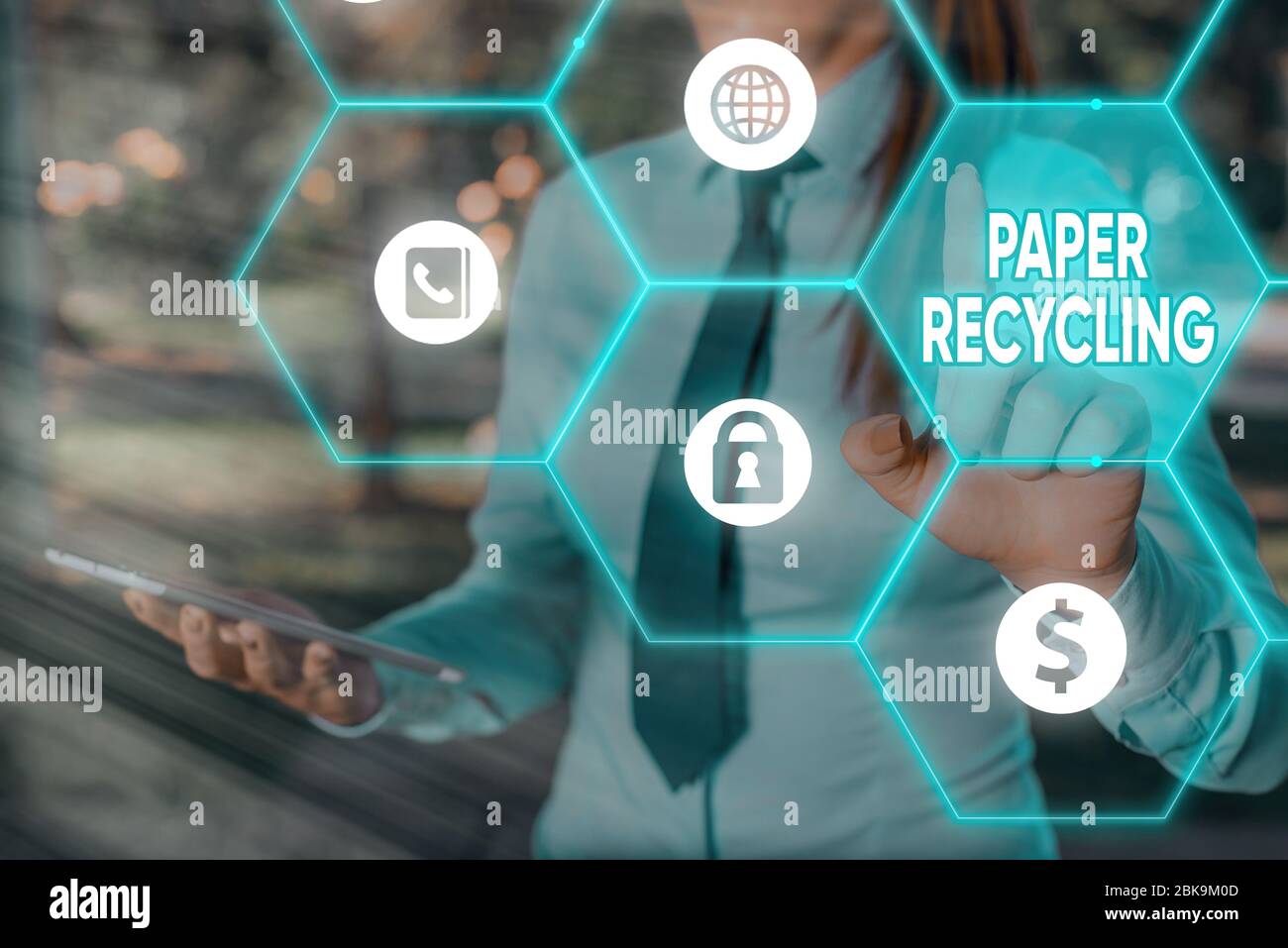 Text sign showing Paper Recycling. Business photo text Using the waste ...