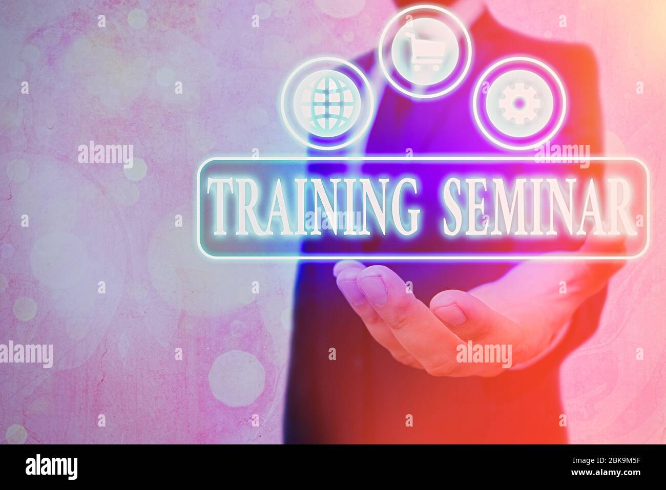 Text sign showing Training Seminar. Business photo text Academic ...