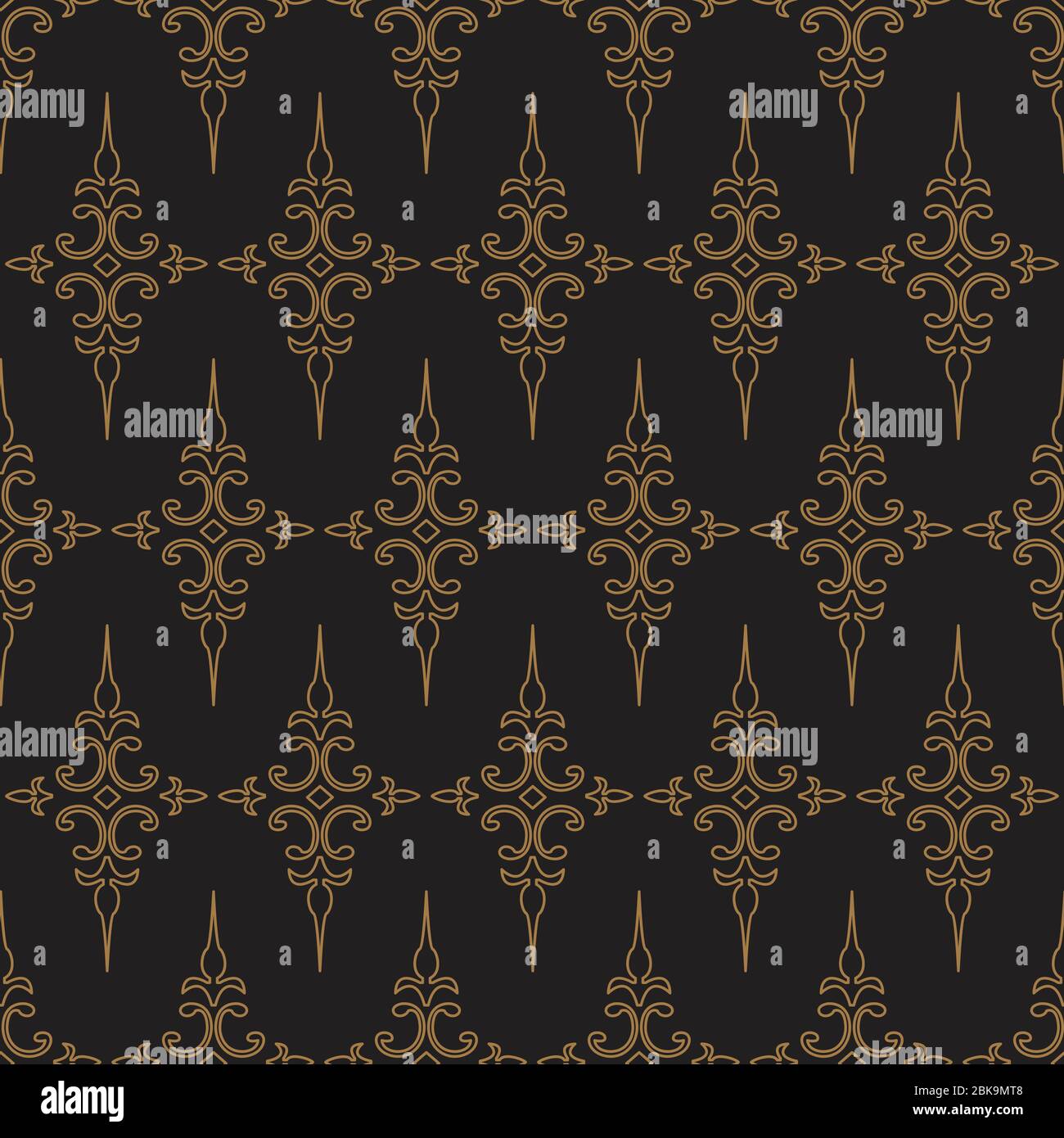 seamless golden vintage on a dark background. heraldic symbol. Vector ...