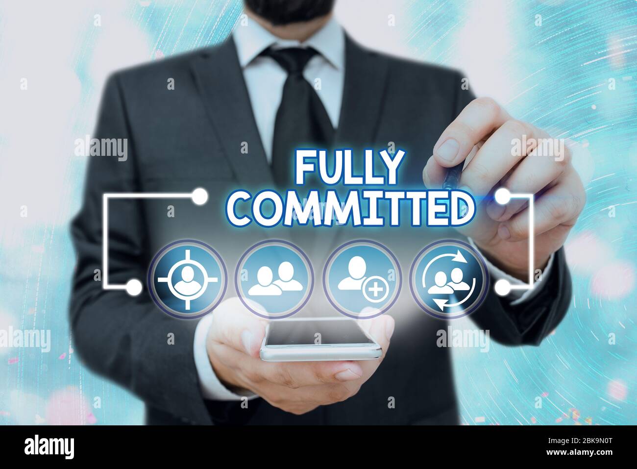 Handwriting text Fully Committed. Conceptual photo Extremely agreed to ...