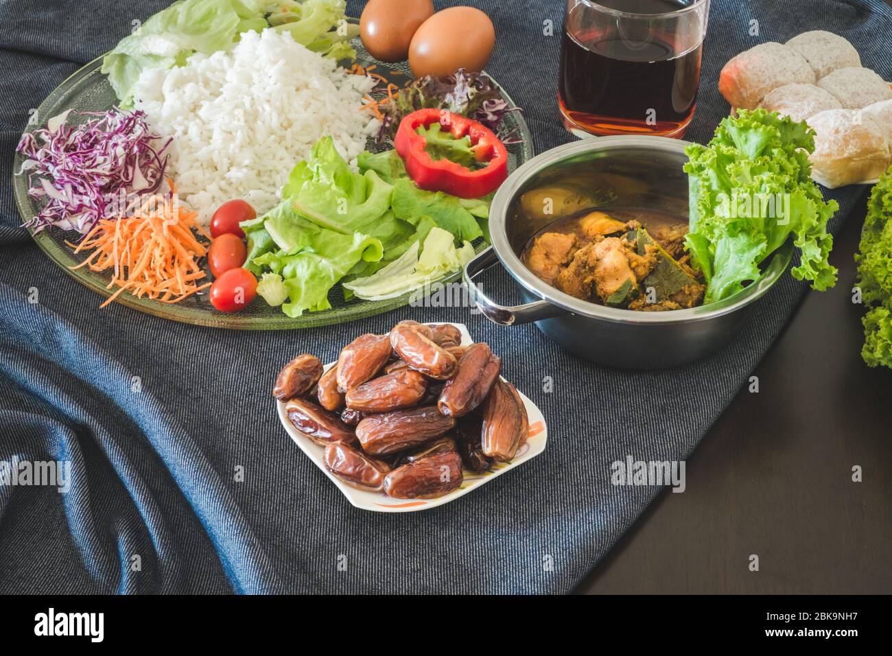 Ramadan food top view hi-res stock photography and images - Alamy