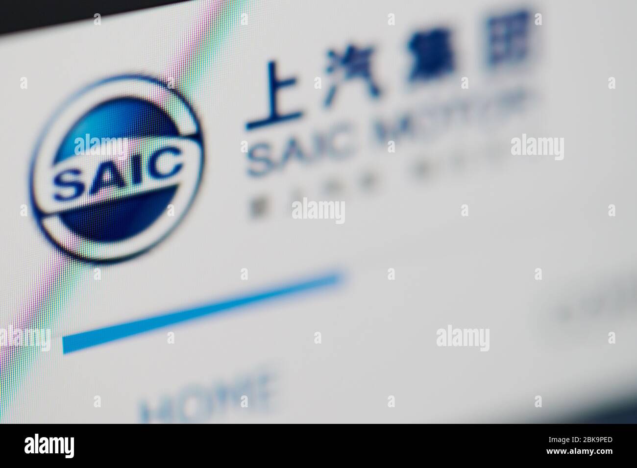 New-York , USA - April 29 , 2020:SAIC Motor home web page close up view ...