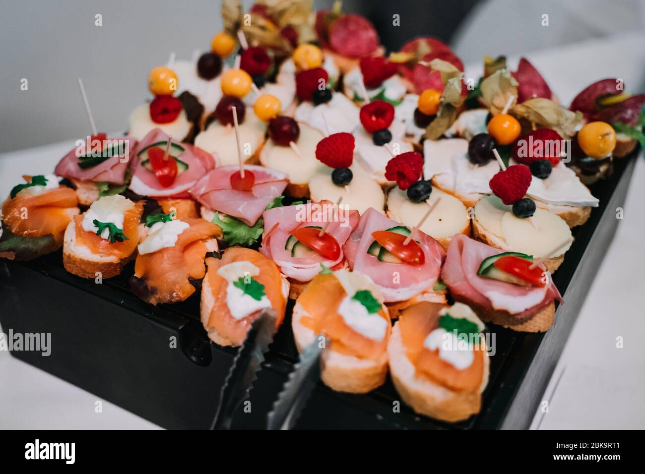 photo of an open food buffet in a hotel Stock Photo - Alamy