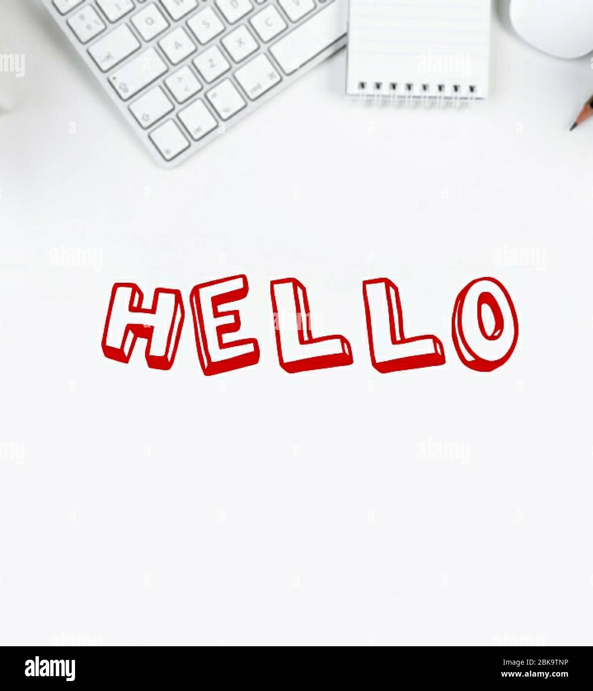 A picture of hello with white background Stock Photo - Alamy