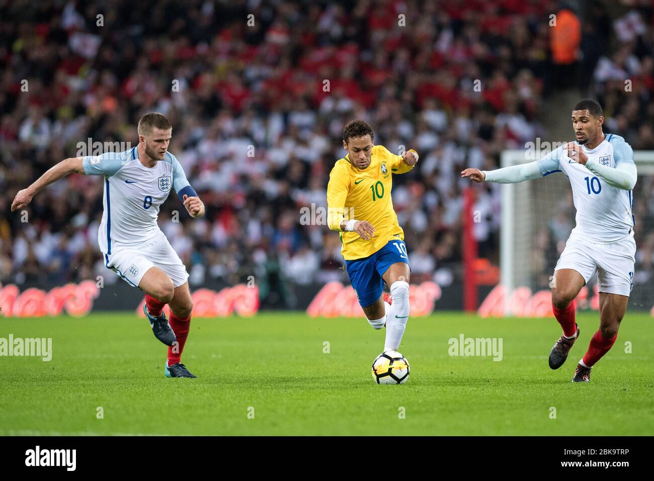 National team of Brazil at Wembley in match against England Stock Photo ...