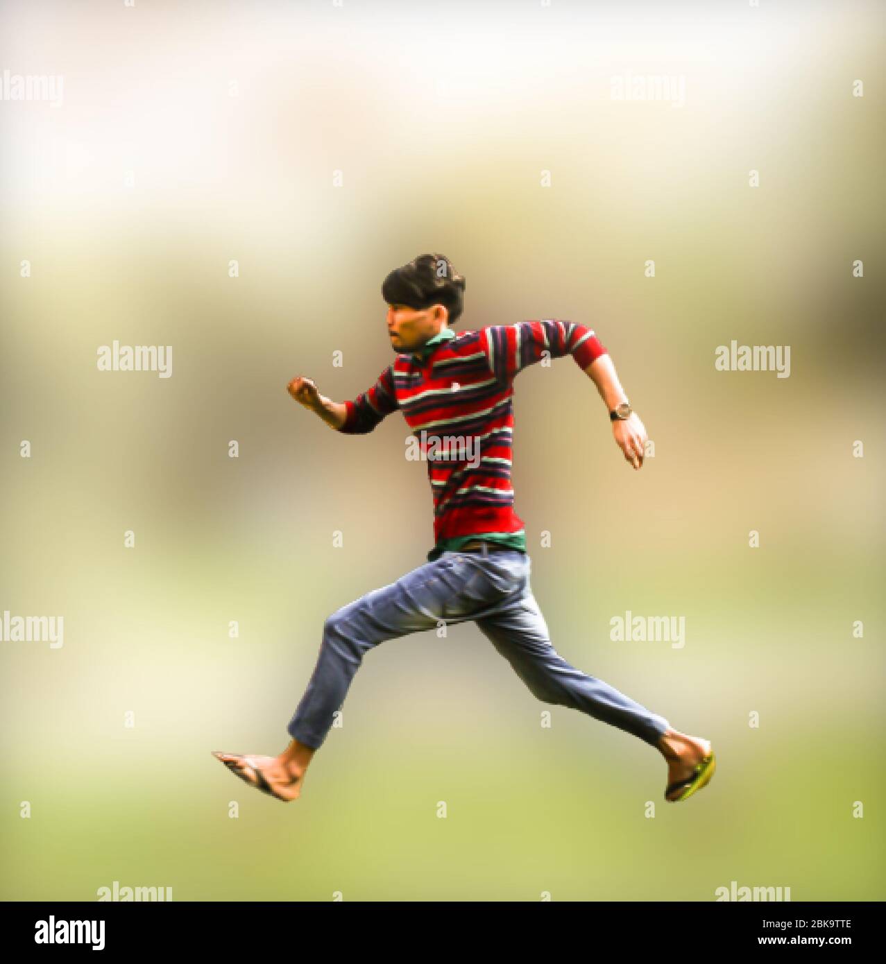 A picture of model in jumping move Stock Photo - Alamy
