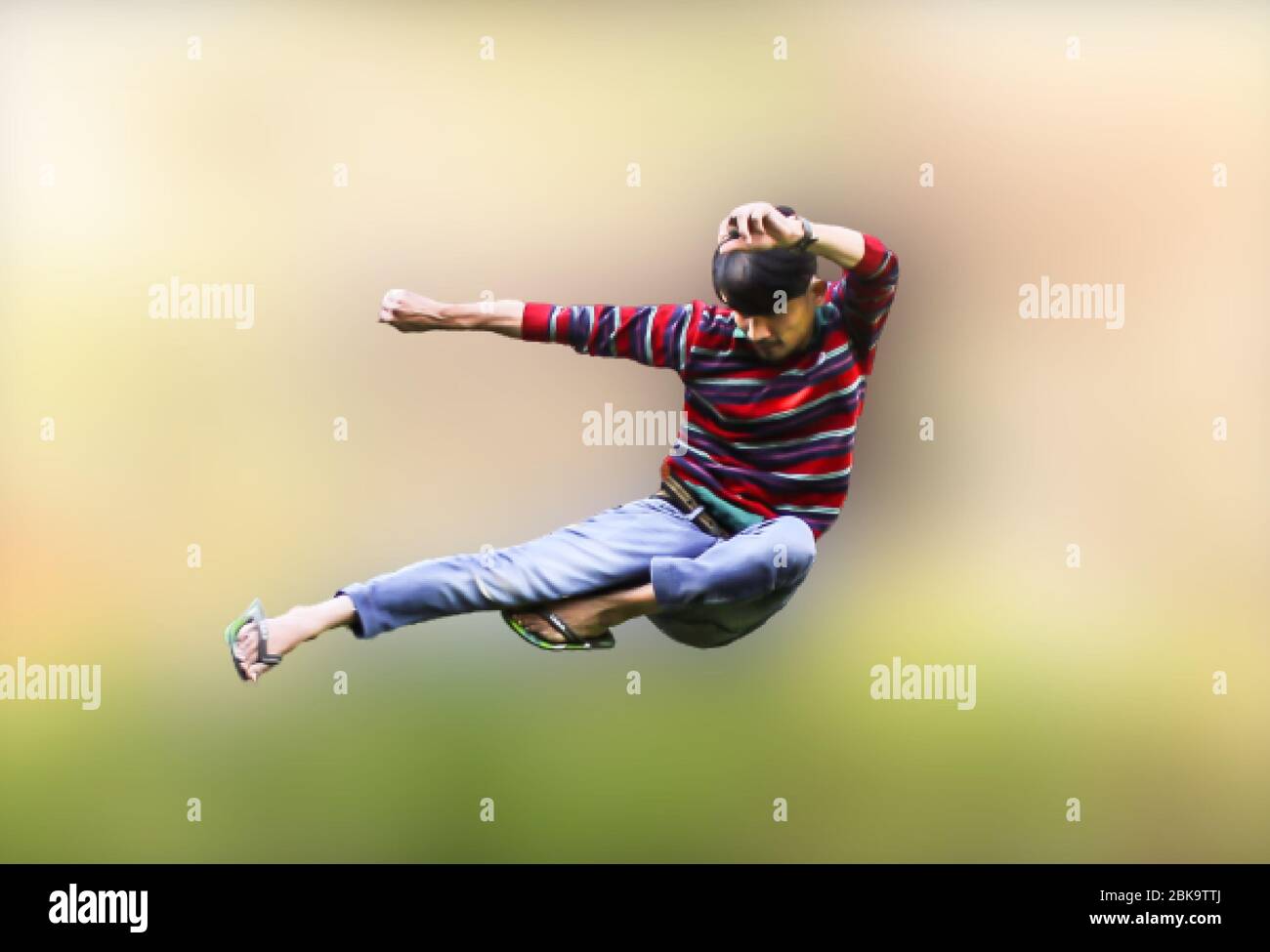 A picture of model in jumping move Stock Photo - Alamy