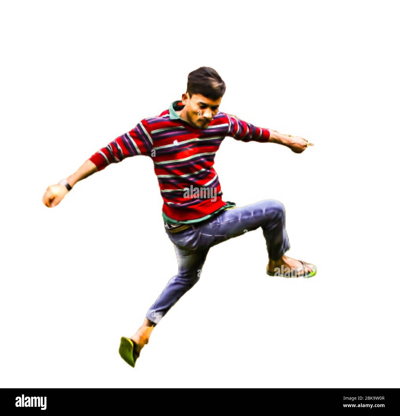 A picture of model in jumping move Stock Photo - Alamy